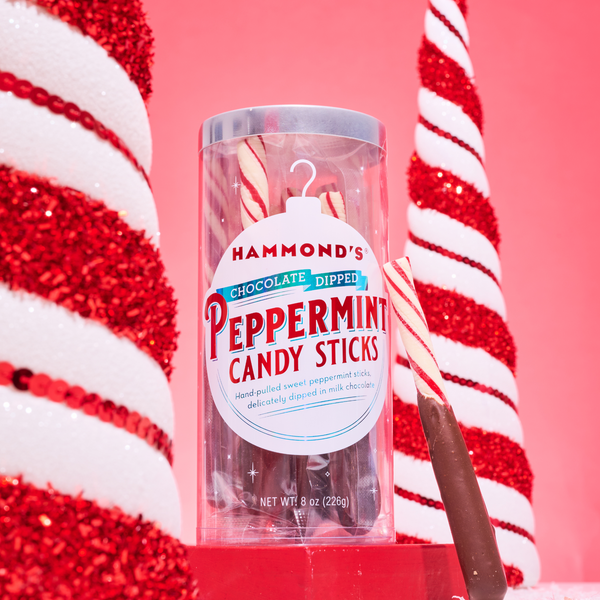 Chocolate-Dipped Peppermint Sticks | Hammond's Candies Since 1920