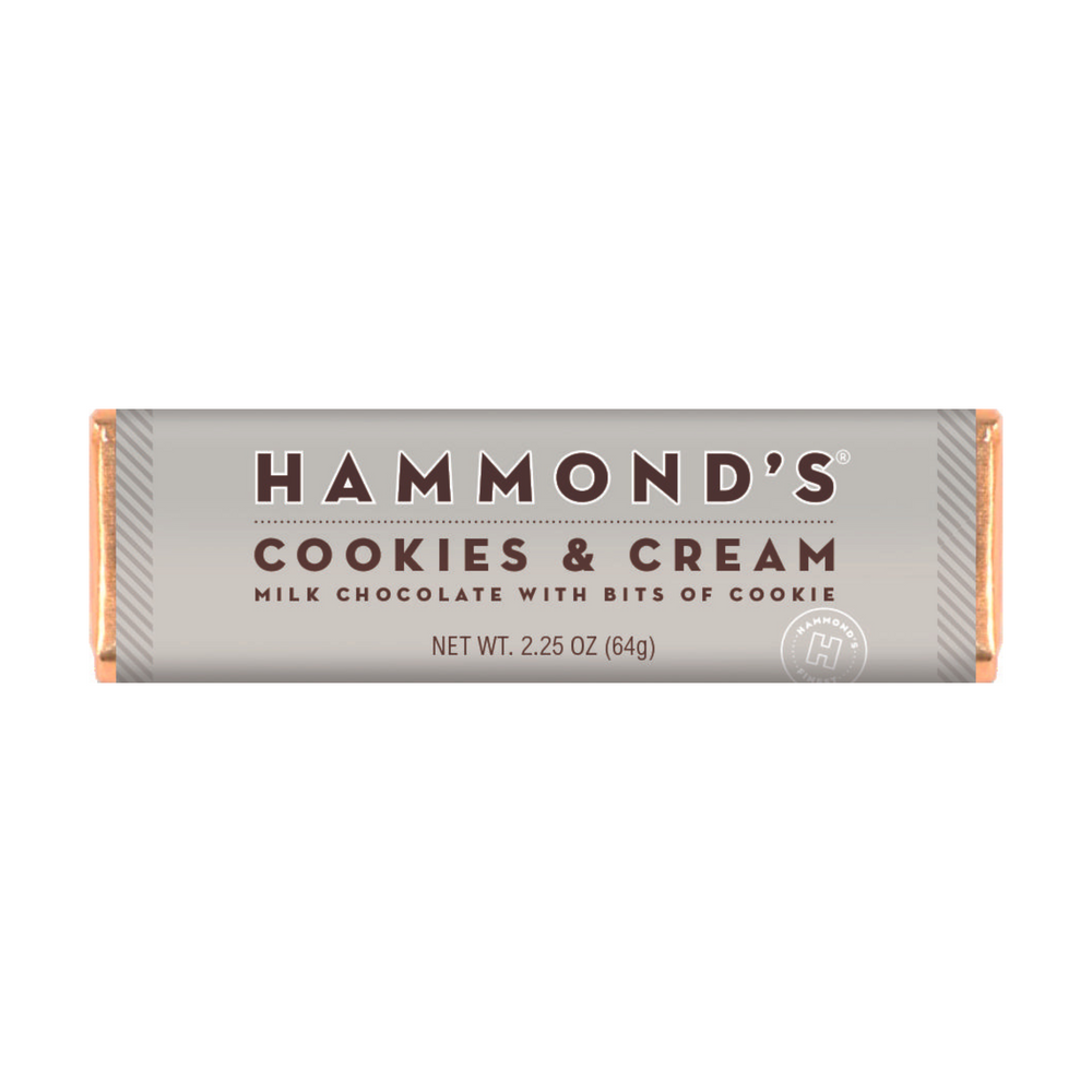 Hammond's Candies Cookies and Cream Milk Chocolate Bars