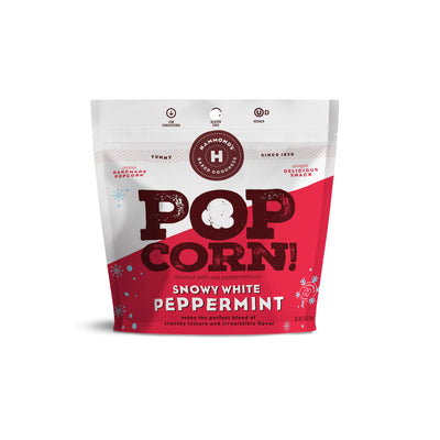 White Chocolate Peppermint Crunch Popcorn | Hammond's Candies