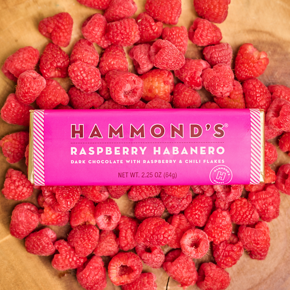 Hammond's Candies Raspberry Habanero Dark Chocolate Bars