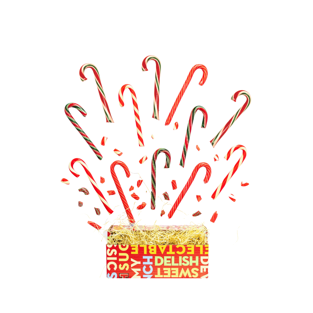 Assorted 12 Candy Canes Gift Box | Hammond's Candies