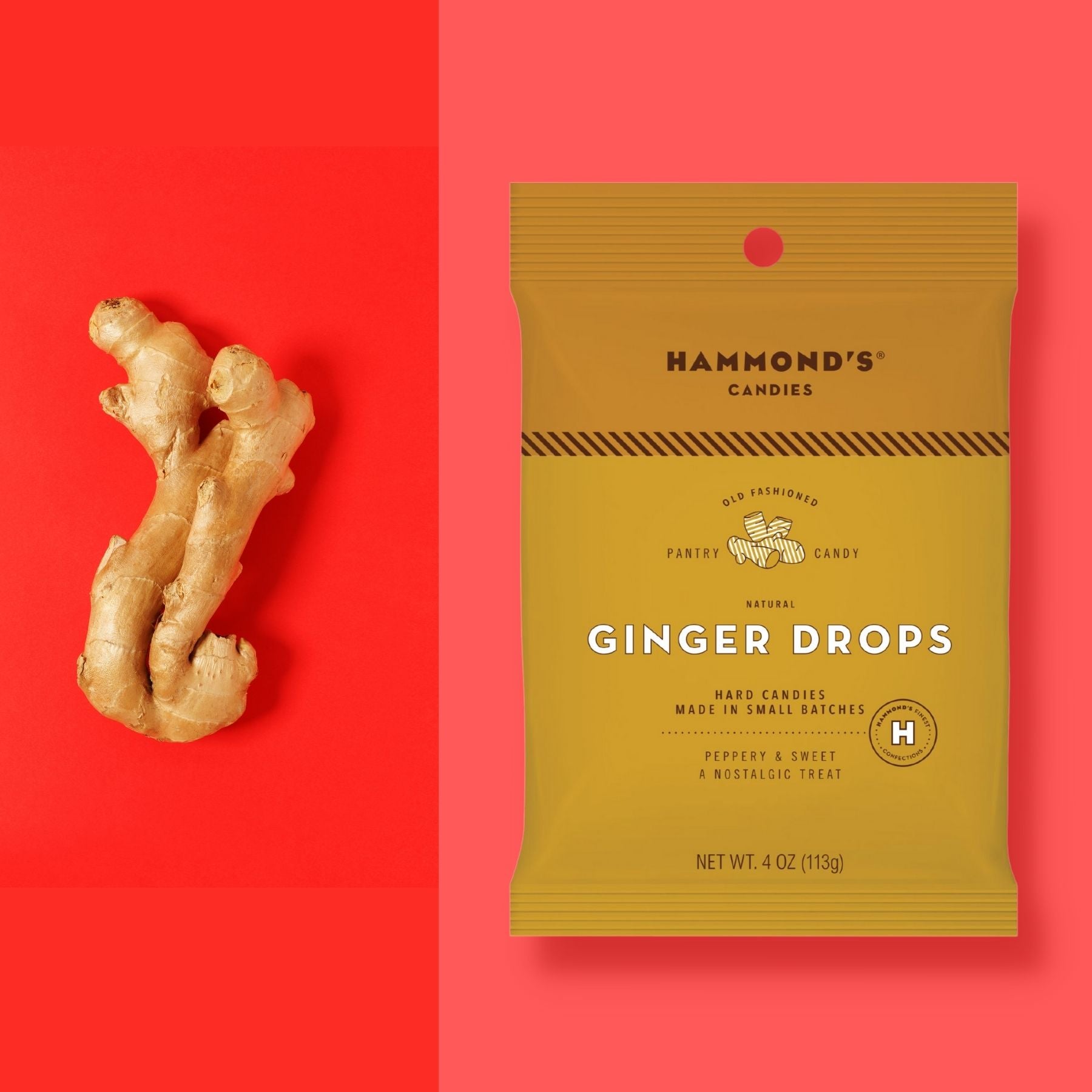 Natural Ginger Drop Bag – Hammond's Candies